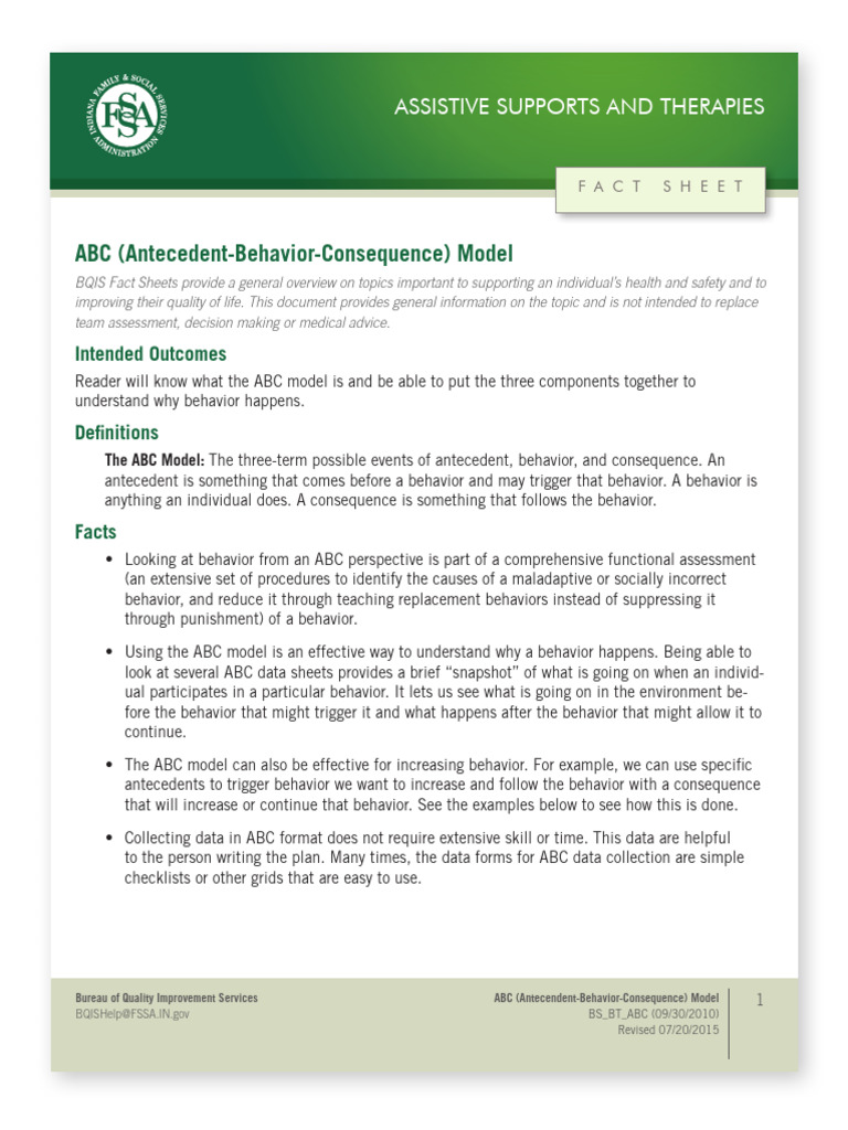 AssistedSupports BS BT ABC V2 | PDF | Behavior | Learning