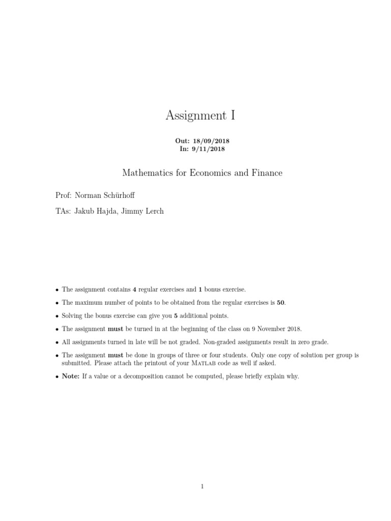 Assignment MEF 1 2018 Solution | PDF | Eigenvalues And Eigenvectors ...