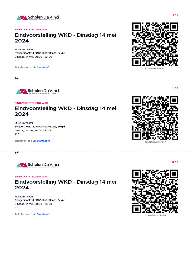 Tickets Eindvoorstelling WKD | PDF
