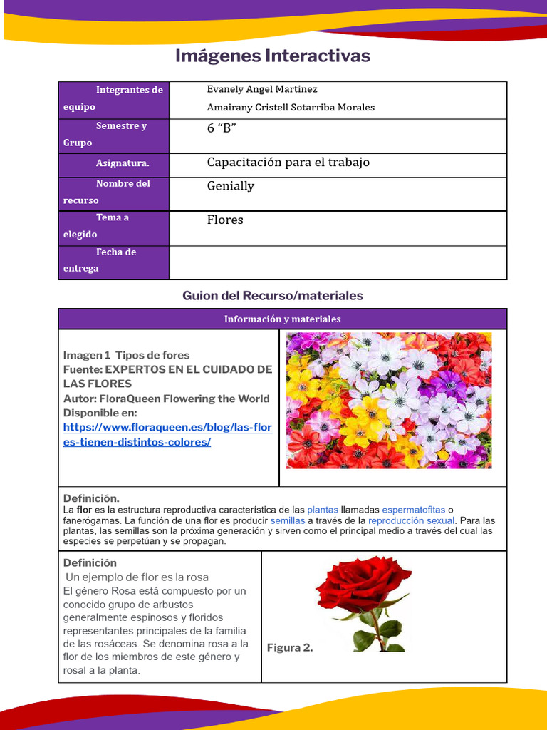Genially Las Flores Docx Pdf Plantas Botánica