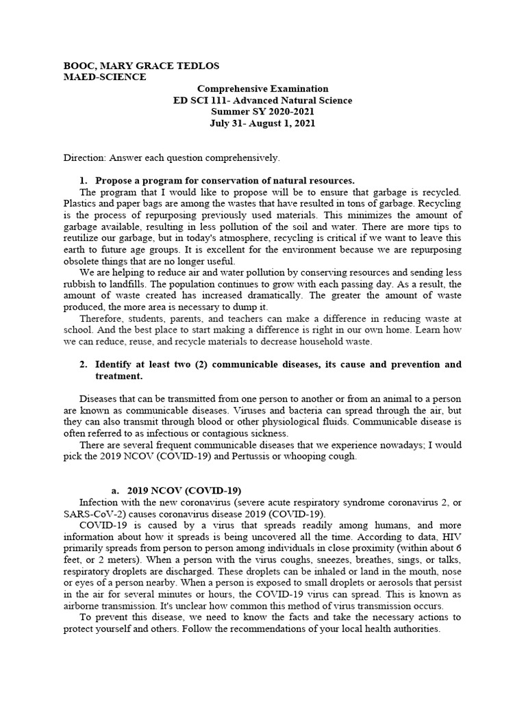 Retake Edsci 111 Natural Science | PDF | Hiv/Aids | Genetically ...