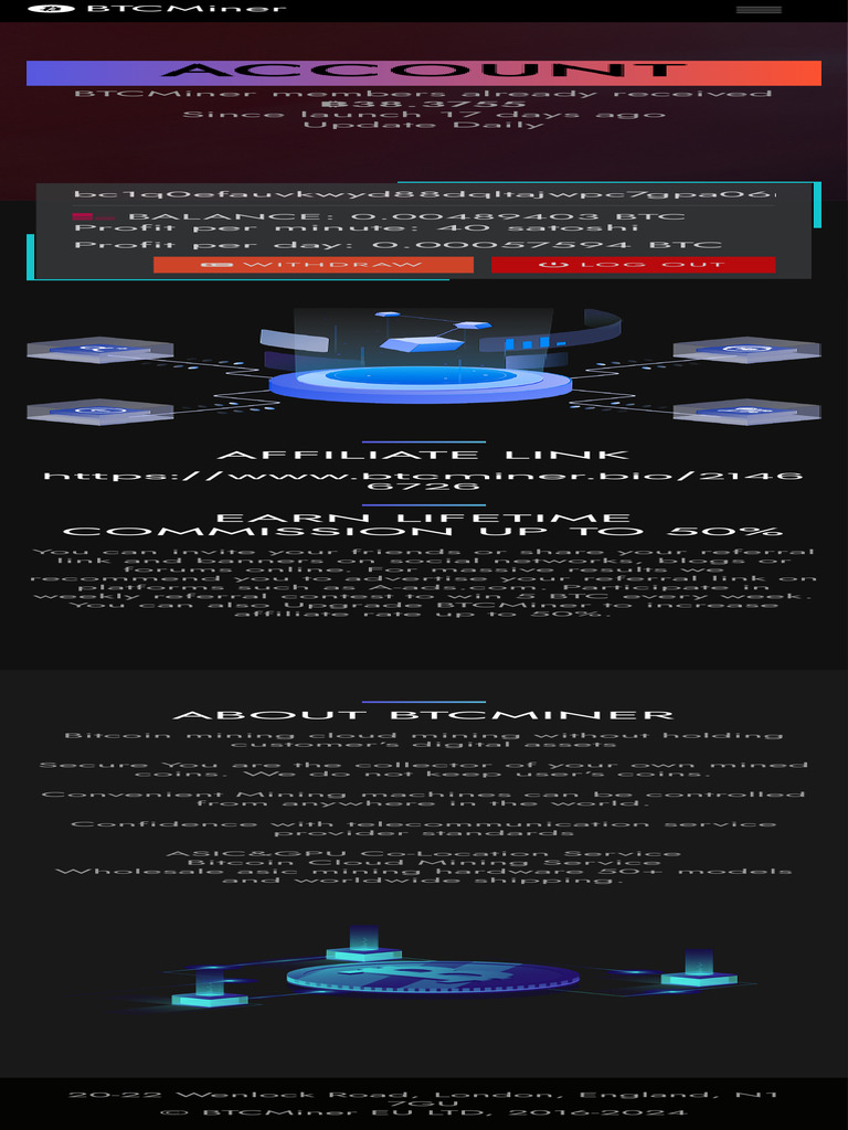 Account - BTCMiner - Bitcoin Miner With Fully Automatic Process | PDF ...