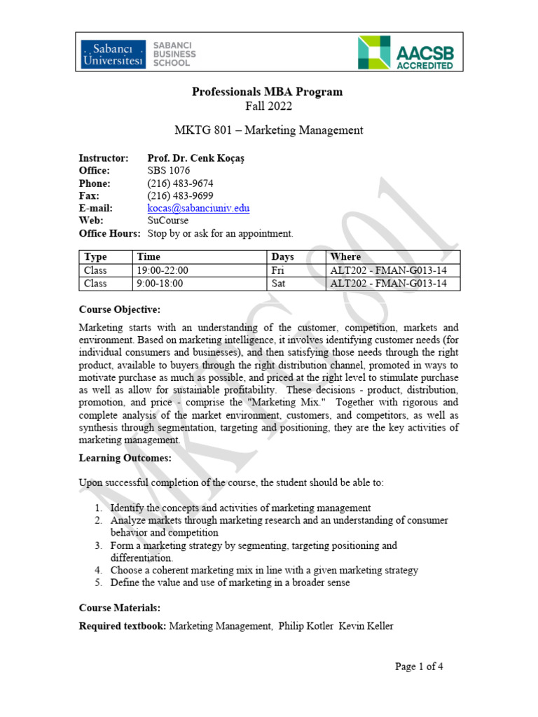 Syllabus 2022 v2 | PDF | Marketing | Market Segmentation