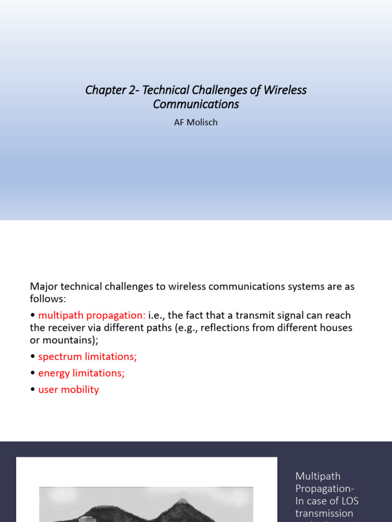Chapter 3 - Technical Challenges of Wireless Communications | PDF ...