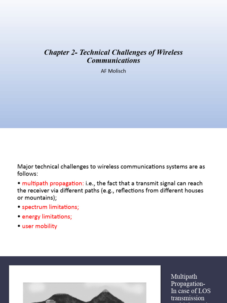 Chapter 3 - Technical Challenges of Wireless Communications | PDF ...