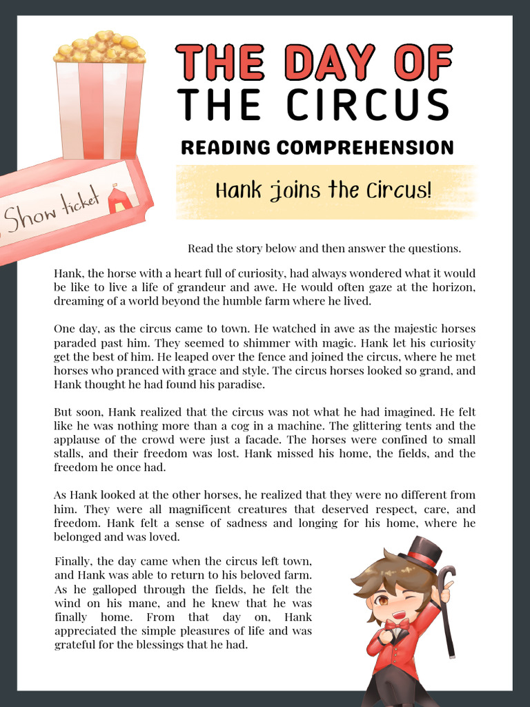 Yellow and Red Reading Comprehension Activity Worksheet | PDF | Classics