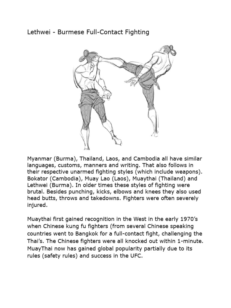 Lethwei - Burmese Fighting | PDF | Sports & Recreation | History
