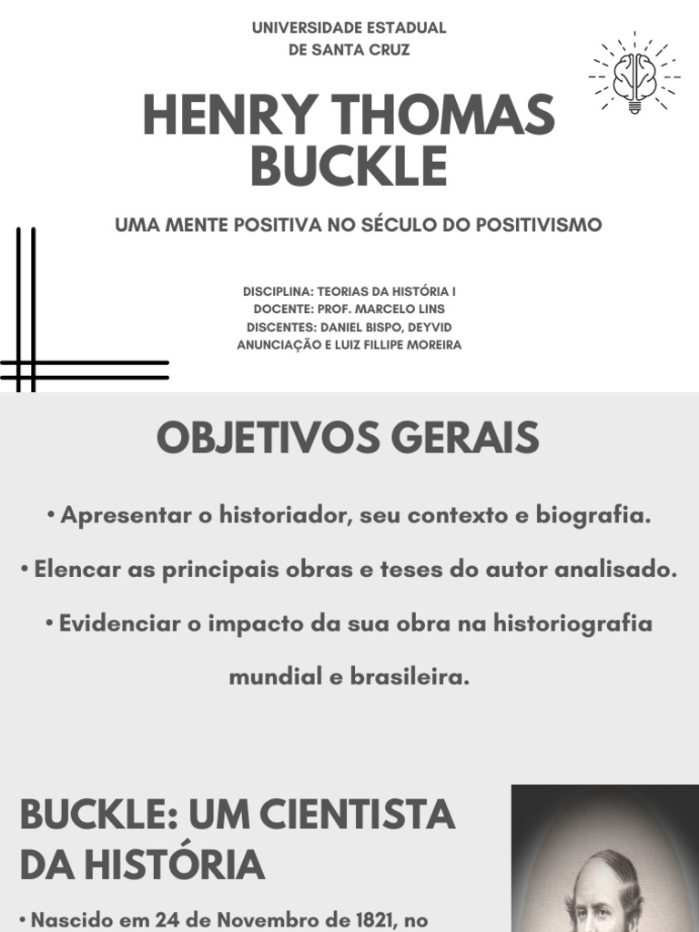 Henry Thomas Buckle: Historiador Positivista | PDF | Historiador ...