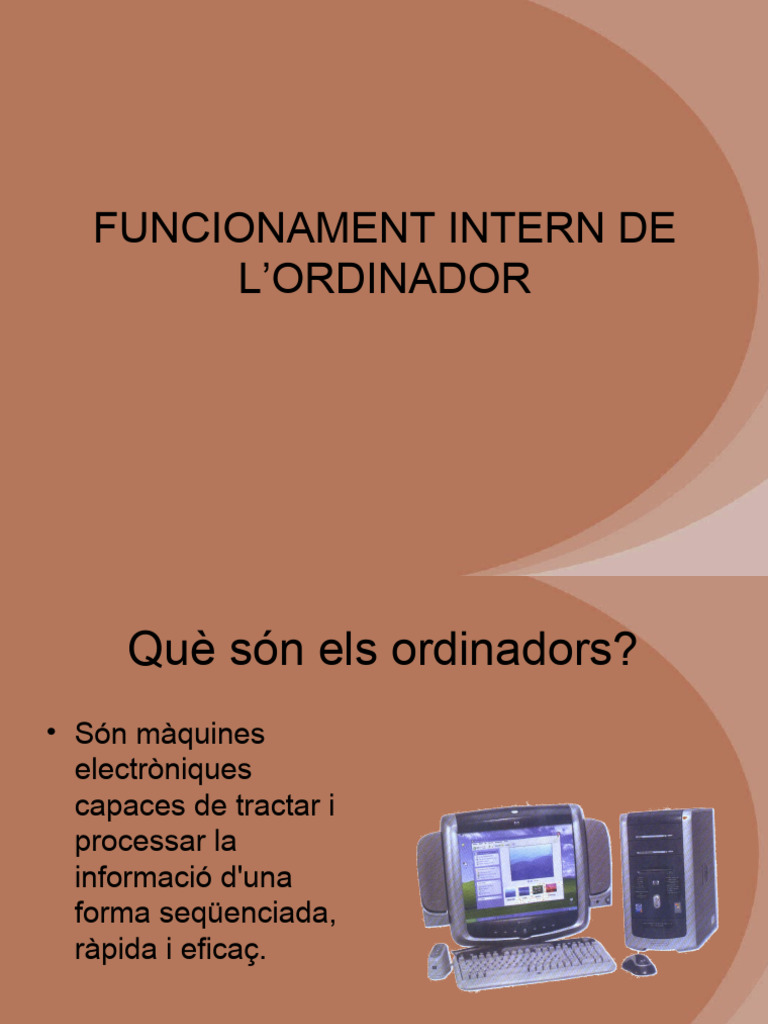 Funcionament Intern de Lordinador VAL | PDF