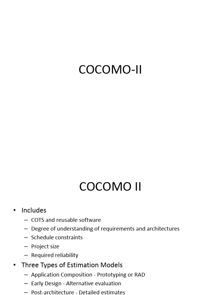 Cocomo 2 | PDF | Object (Computer Science) | Application Software