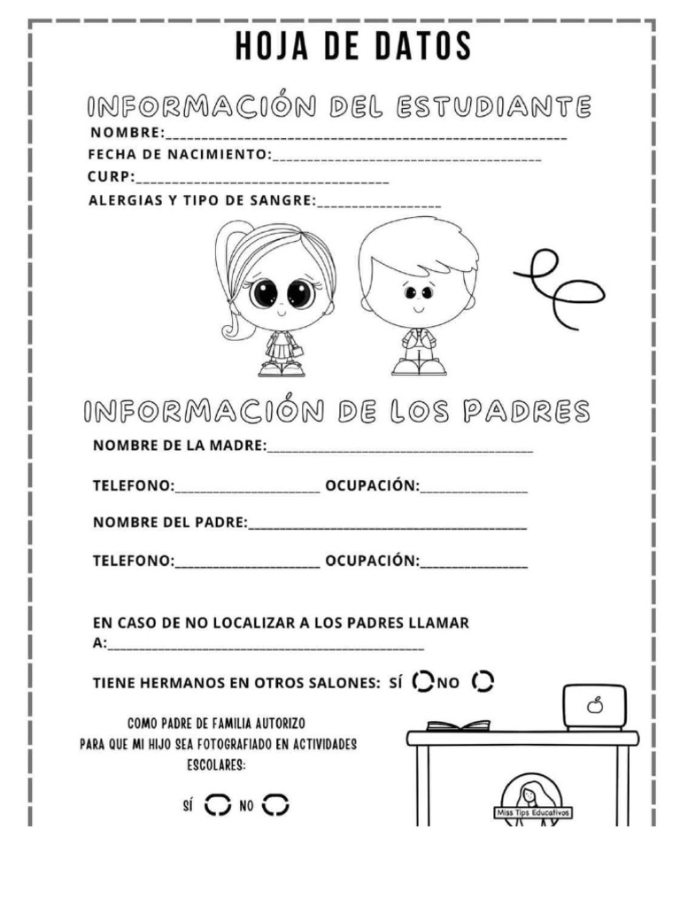 Hoja de Datos Del Alumno | PDF