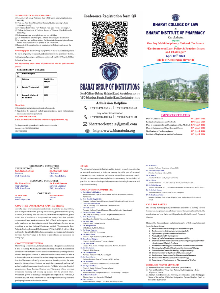 National Conference Broucher BGI Compressed | PDF