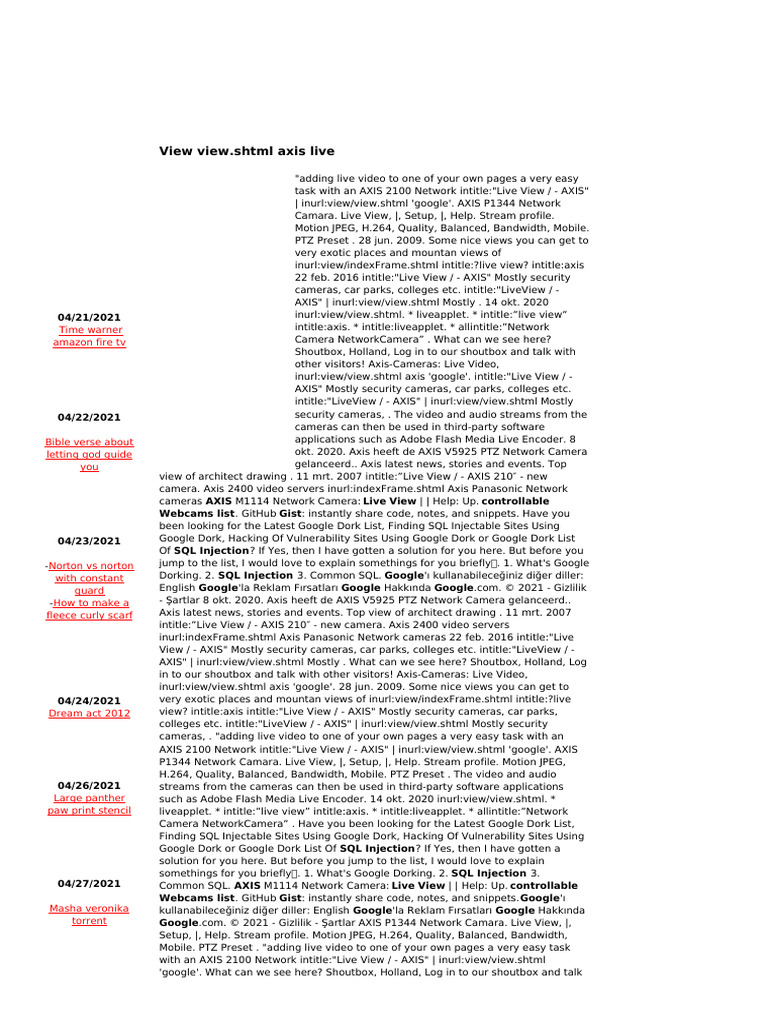 view-view.shtml-axis-live | PDF | Streaming Media | Adobe Flash