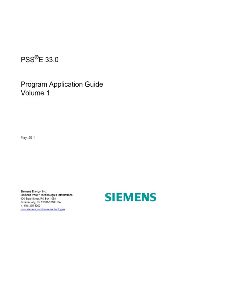 Manual Psse Siemens | PDF