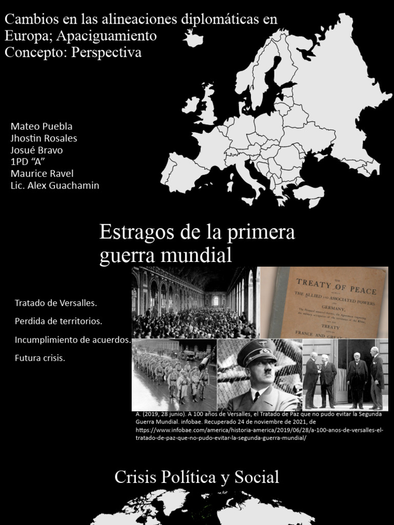 Cambios en Las Alineaciones Diplomáticas en Europa Apaciguamiento | PDF ...