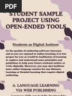 Module 4 - Lesson 2 Student Sample Projects Using Open-Ended Tools | PDF | Bullying | Copyright