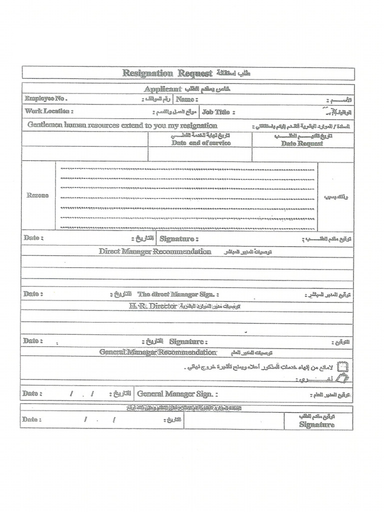 Resignation format Letter | PDF