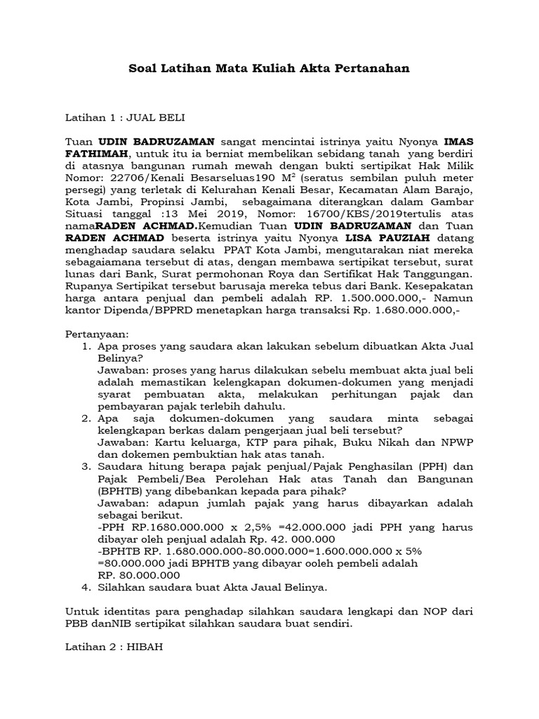 Bagian Cerita Akta Pertanahan Besok | PDF