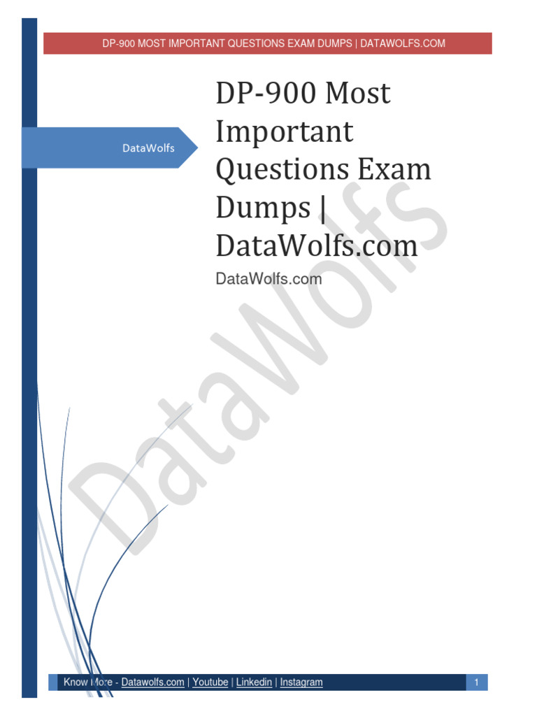 DP-900 Exam Dumps and Key Questions | PDF | Databases | Microsoft Sql Server