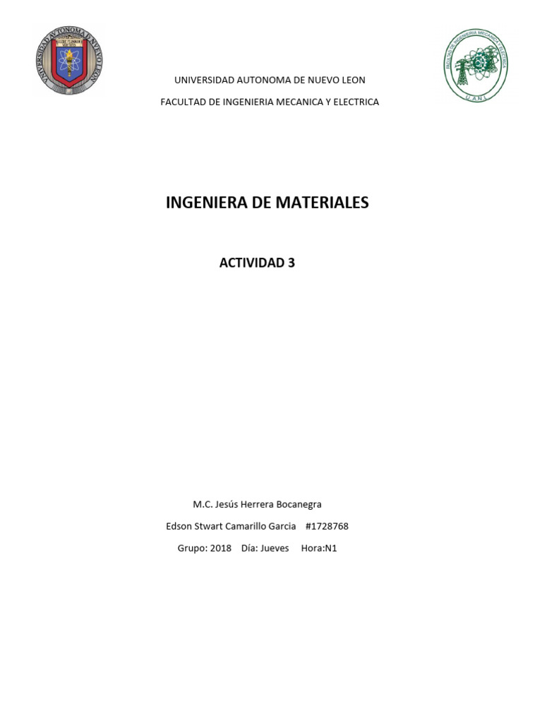 Act3 Ing. Materiales | PDF | Esfuerzo cortante | Viga (Estructura)