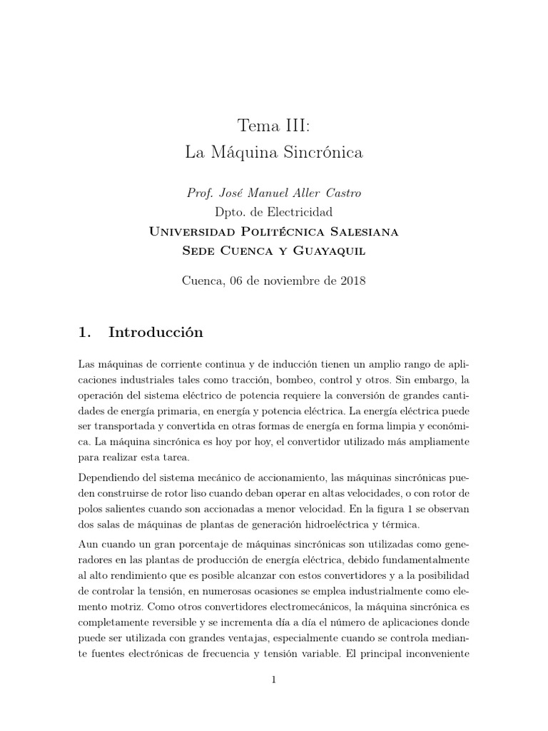 Cap 3 Maquinas Maestria | Descargar gratis PDF | Inductor | Motor eléctrico