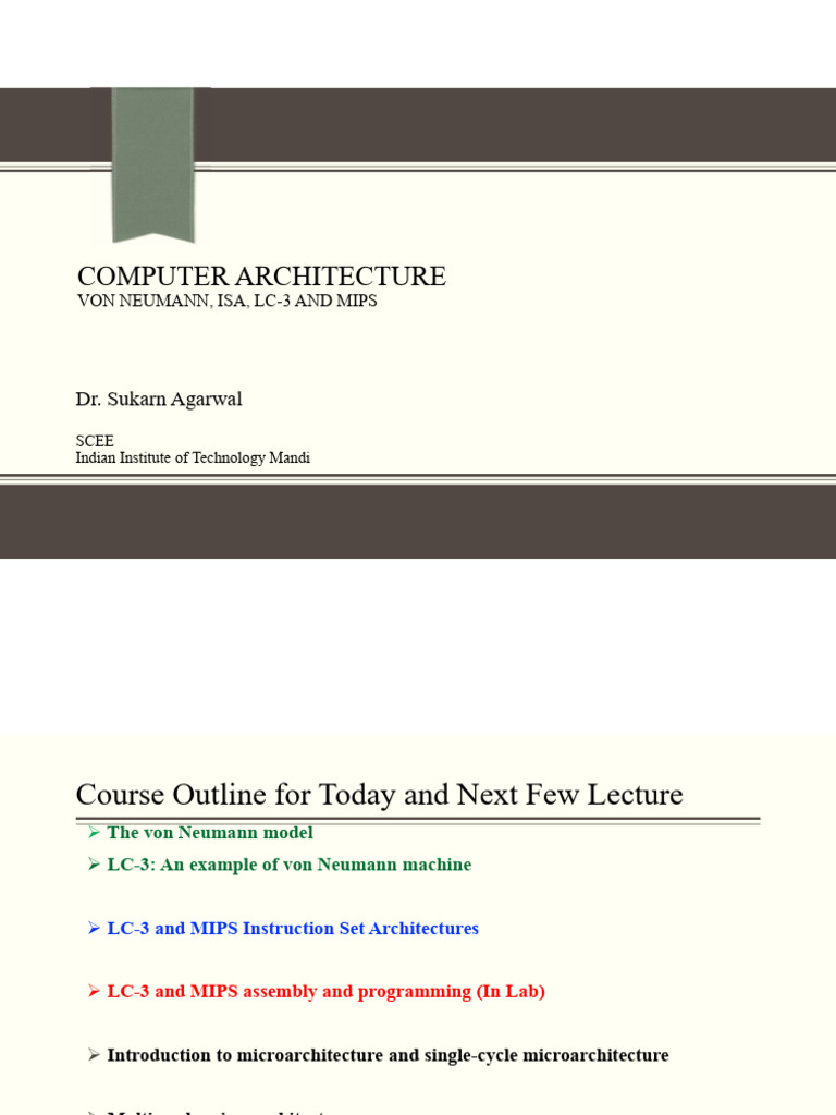 Architecture L1 Pdf Central Processing Unit Computer Program