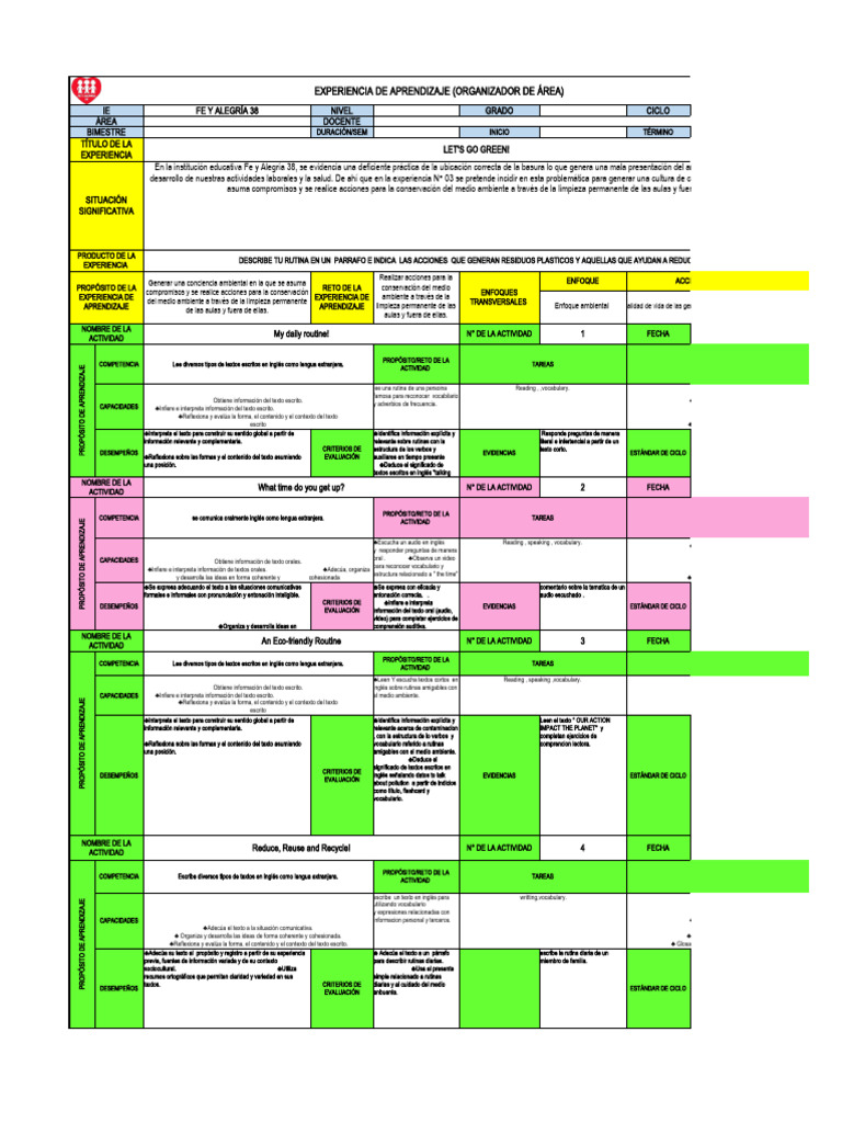 Esquema Eda 2022 | PDF | Aprendizaje | Idioma en Inglés