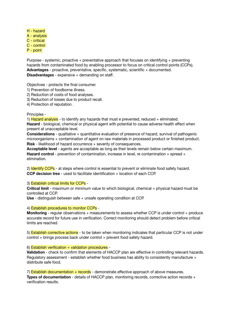 HACCP | PDF | Hazard Analysis And Critical Control Points | Hazards