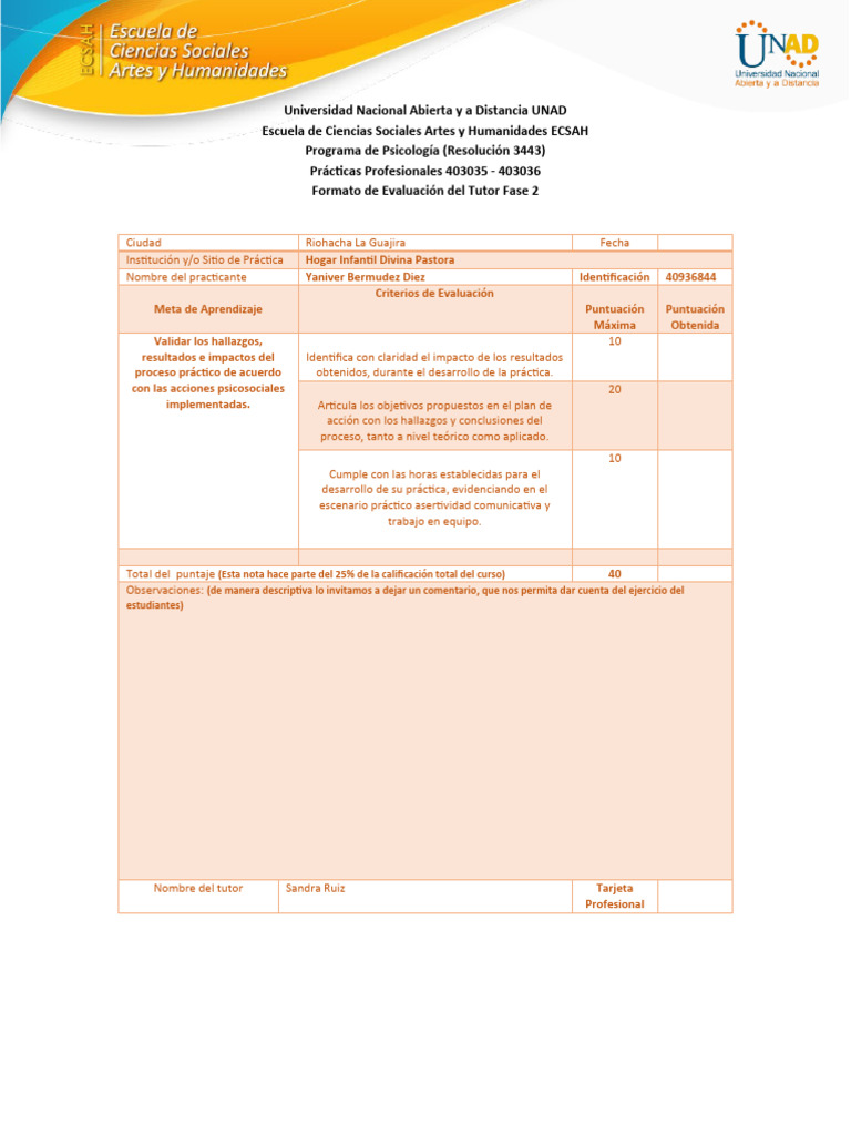 Evaluacion Tutor Fase 2 | Descargar gratis PDF | Evaluación | Aprendizaje