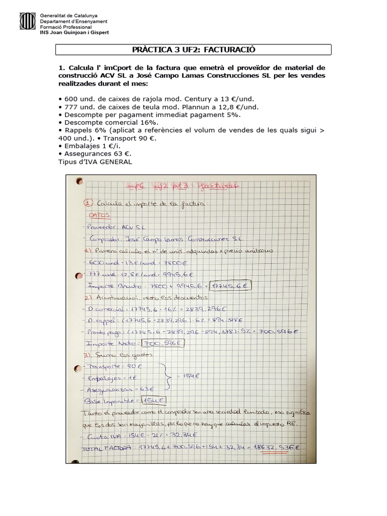 MP6 Uf2 PT3 Facturas | PDF