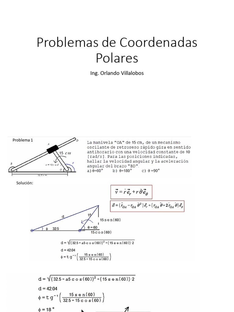 Problemas de Coordenadas Polares | PDF | Ciencia y matemática