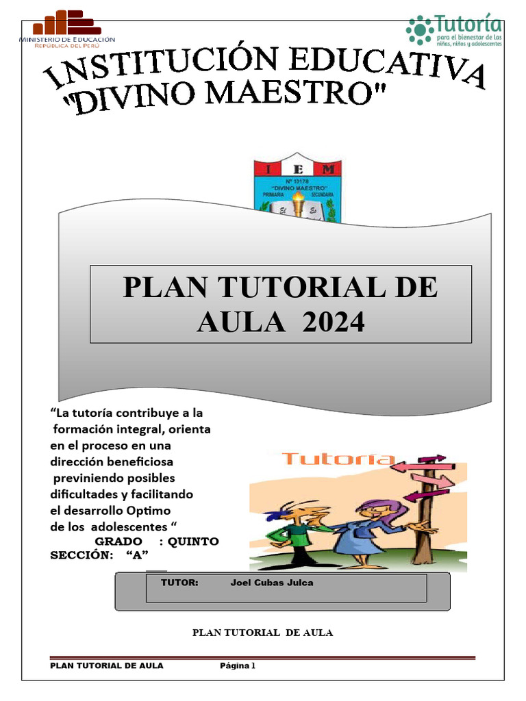 Plan Tutorial de Aula | PDF | Salón de clases | Maestros