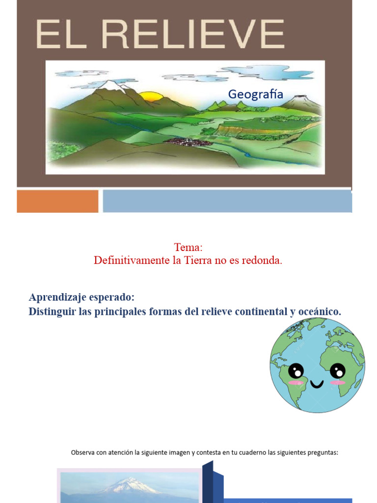 El Relieve | PDF | Terreno | Placas tectónicas