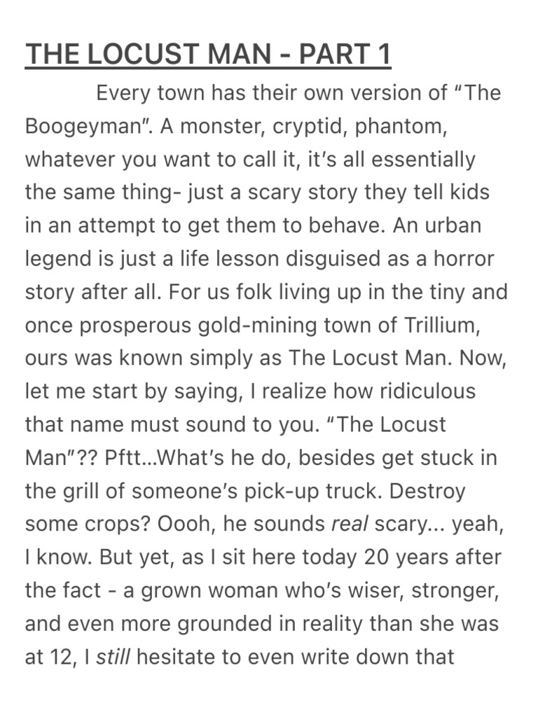 The Locust Man - Part 1 | PDF
