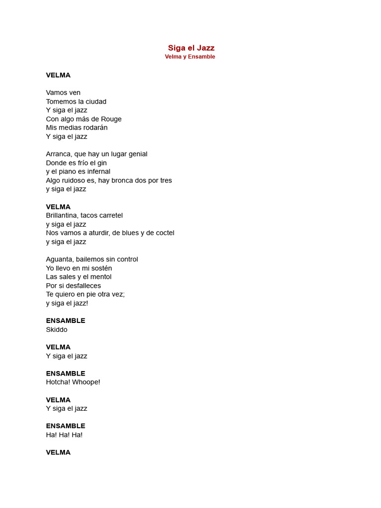 Chicago Letras | PDF