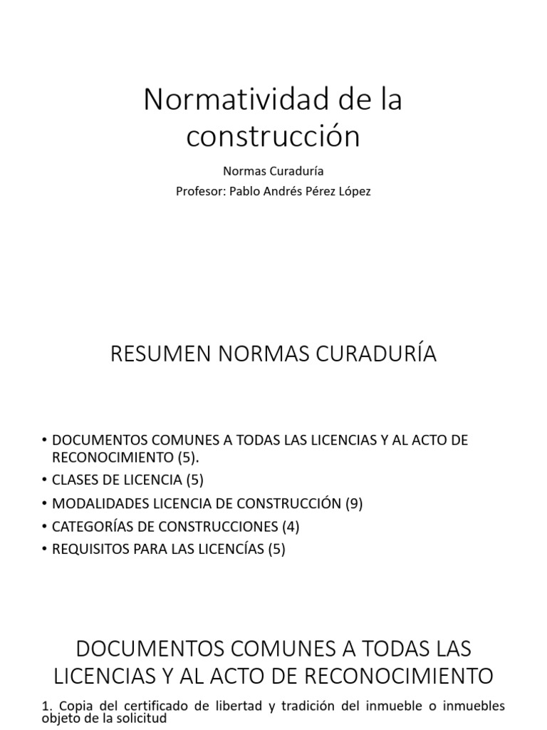 Normatividad de La Construcción Normas Curaduria 2 | PDF