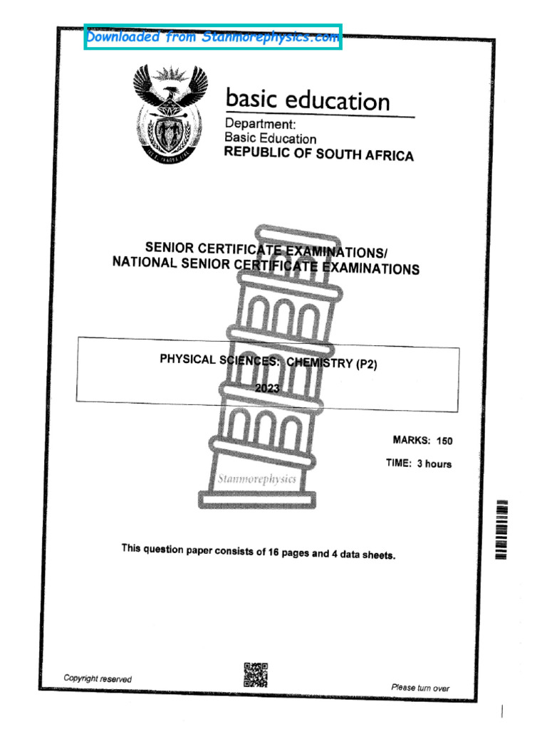 NSC Physical Sciences Grade 12 May June 2023 P2 and Memo | PDF