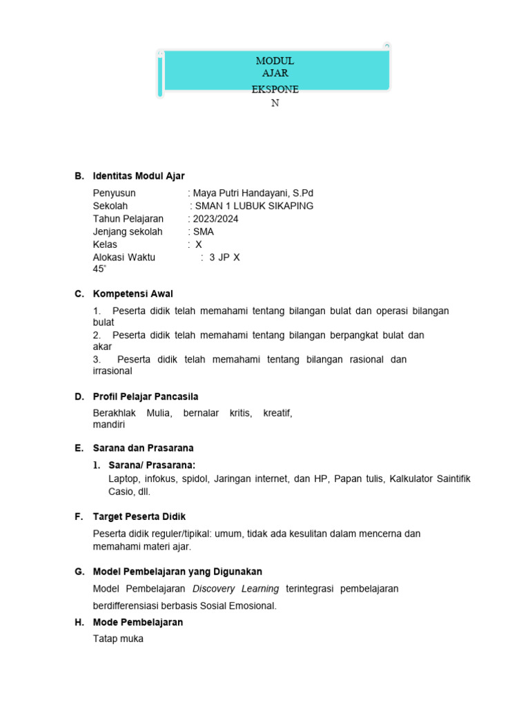 LK5 - Kam-Maya Putri Handayani (Modul) | PDF | Karier & Perkembangan | Seni