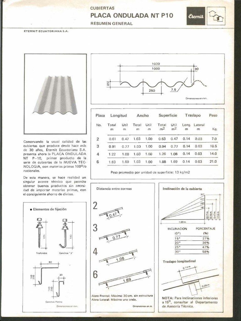 Eternit | PDF | Ingeniería estructural | Ingeniería de Edificación