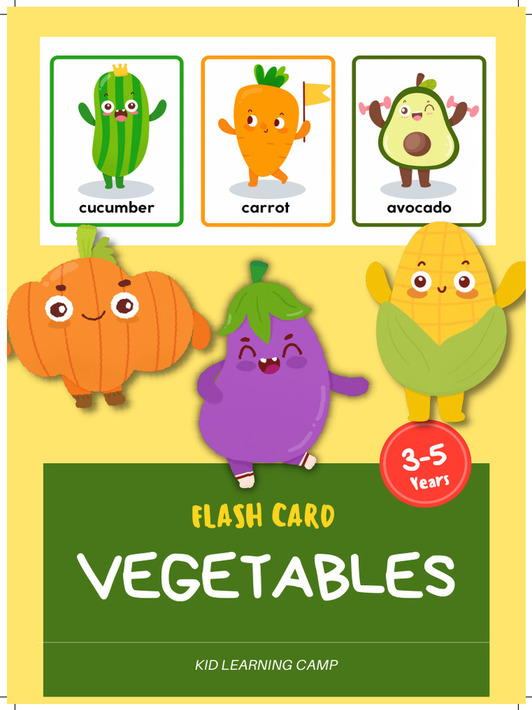 Kids' Vegetable Flash Cards | PDF | Science & Mathematics