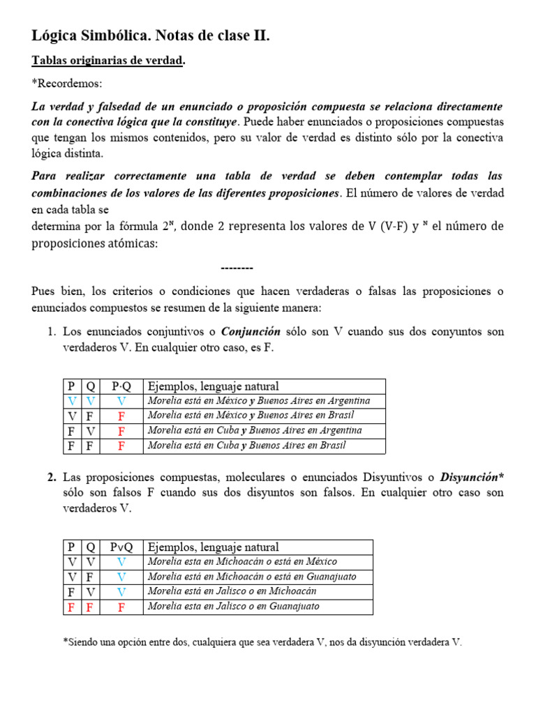 Tabla de Lógica Simbólica | PDF | Proposición | Puntuación