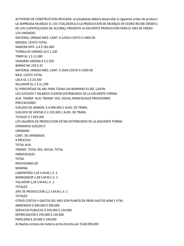 Aca Costos | PDF | Producción y fabricación | Comercio