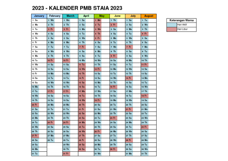 2023-Kalender PMB Staia 2023 | PDF