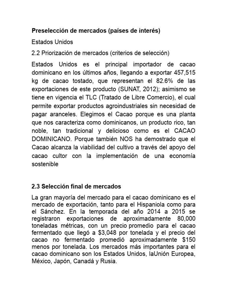Plan De Exportacion Pdf Calidad Comercial Marketing