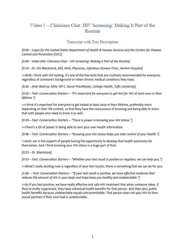 Routine HIV Screening for Clinicians | PDF | Hiv | Diagnosis Of Hiv/Aids