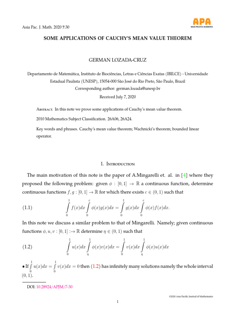 A20 German | PDF | Calculus | Analysis
