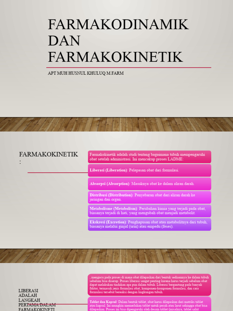 Farmakokinetik dan Liberasi Obat | PDF
