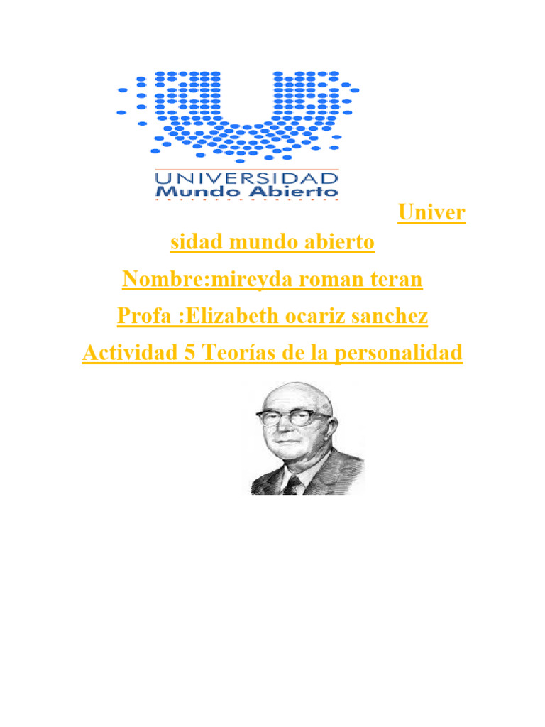 Actividad 5 Terorias de La Personalidad Blog Mireyda Roman | Descargar ...