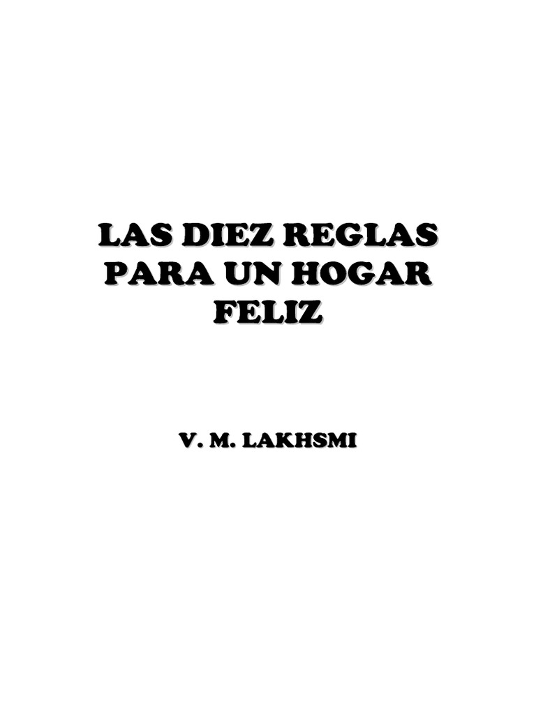 Las Diez Reglas Para Un Hogar Feliz Pdf