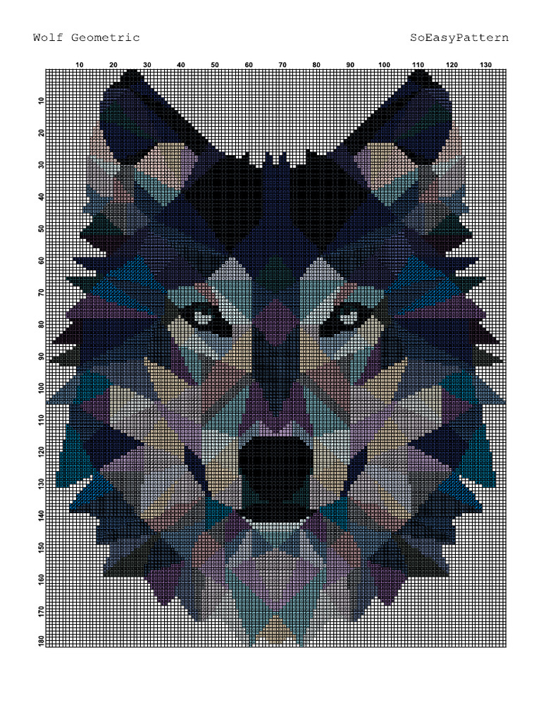 Wolf Cross Stitch Pattern | PDF